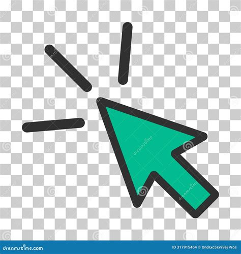 Click Icon Arrow Mouse Web Button Cursor Digital Design Vector Illustration Stock Vector