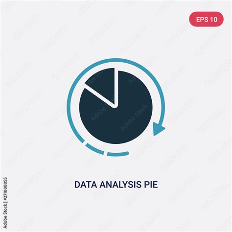 Two Color Data Analysis Pie Chart Interface Vector Icon From User Interface Concept Isolated