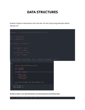 Modul Struktur Data Bab Konsep Struktur Data Dan Array BAB I KONSEP STRUKTUR DATA ARRAY