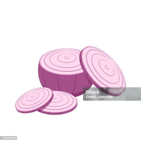 양파 슬라이스 벡터입니다 양파 로고 디자인 흰색 바탕에 양파입니다 건강한 식생활에 대한 스톡 벡터 아트 및 기타 이미지 건강한 식생활 날것 디자인 Istock