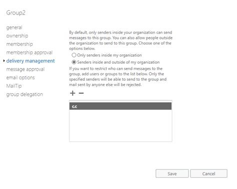 moderated distribution lists and allowed senders microsoft qanda