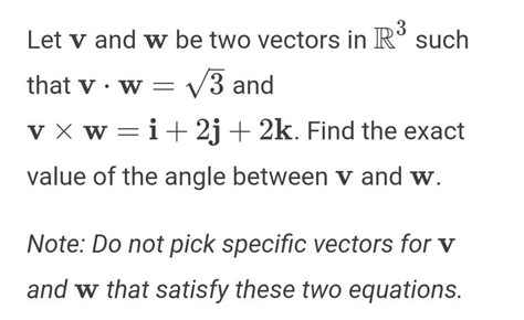 Solved Let V And W Be Two Vectors In R Such That Vw And Chegg Com