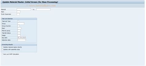 CA97 SAP Tcode Mass Scheduling Using Material Master