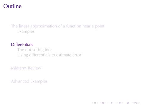 Lesson 12 Linear Approximation And Differentials Pdf Physics Science