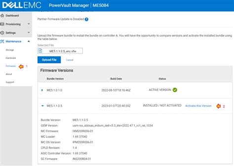 Powervault Me5 How To Upgrade From Controller Firmware Version Me51010 To Later Versions