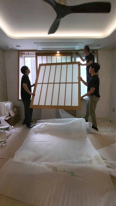 인기 많은 인테리어 한지도어 정적이면서 고급스러운 내 집 꾸미기 원목커튼 루버셔터 간살도어 예일우드셔터 Shorts 쇼츠 Youtube