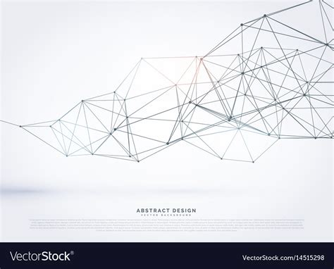 Wireframe Polygonal Mesh Background Design Vector Image