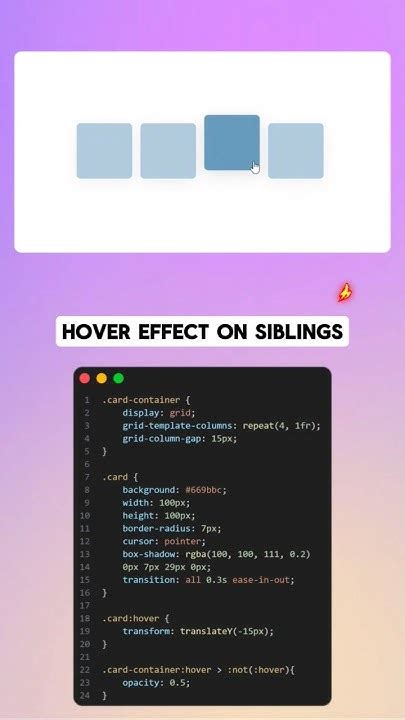 Hover Effect On Siblings 🔥 Htmlcss Tutorials Webdesign Youtube