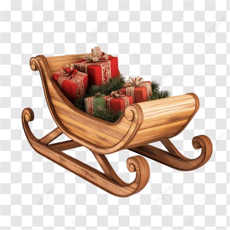 Trineo Navideño De Madera Rústica Png Dibujos Navidad Trineo Rústico