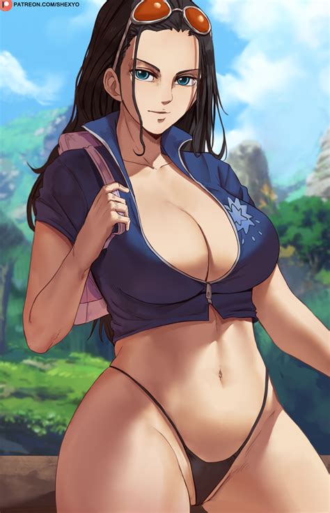Shexyo Nico Robin Nico Robin Return To Sabaody One Piece Highres Girl Black Hair Black