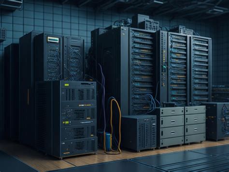 Premium Ai Image Working Data Center Full Of Rack Servers And Supercomputers Modern