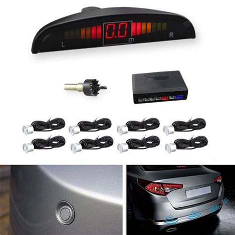 Purchase 8 Parking Sensors Car Suv Reverse Backup Radar Led Display Sound Alarm Alert Kit In Hk