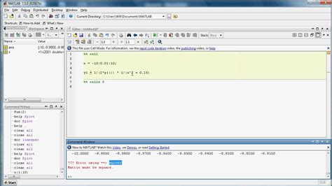 Matlab 2 Of 4 Plotting A Function Numerically Youtube