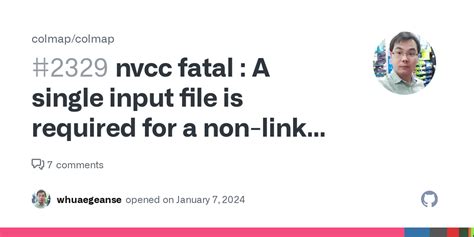 Nvcc Fatal A Single Input File Is Required For A Non Link Phase When An Outputfile Is