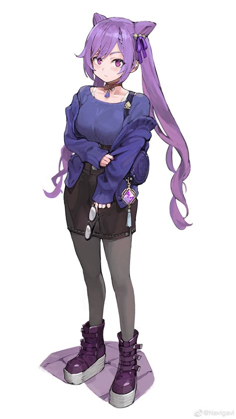 Keqing Genshin Impact Drawn By Jun Navigavi Danbooru