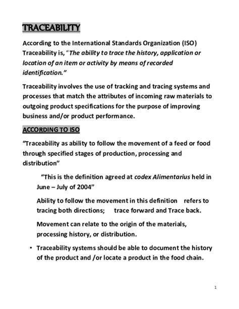 Doc Traceability Product Recall