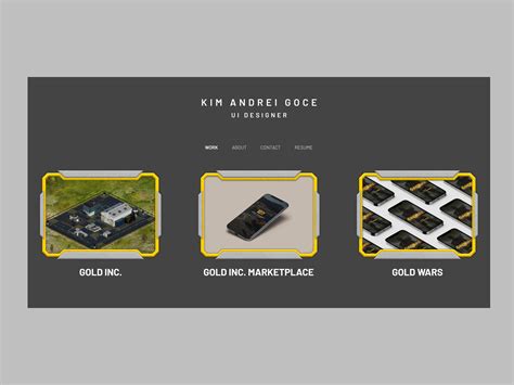 Portfolio Ui By Kim Andrei Goce On Dribbble