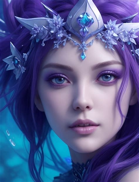 Premium Ai Image Violet Princess