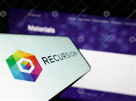 Mobile Phone With Logo Of American Company Recursion Pharmaceuticals
