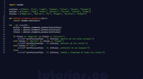 Funciones Python Personajes Aleatorios