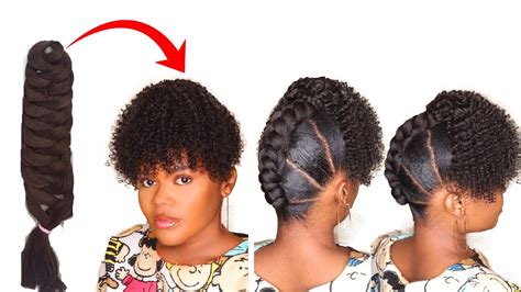 Diy Curly Updo Using Expression Braid Extension How To Curl Braid