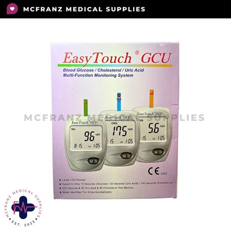 Easy touch GCU Glucometer (3 in 1 for Glucose, Cholesterol & Uric acid ...