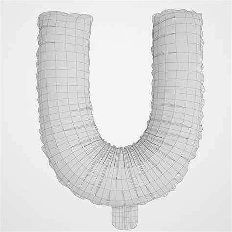 풍선 편지 U 레드 3d 모델 9 Max 3ds Fbx Obj Wrl Free3d