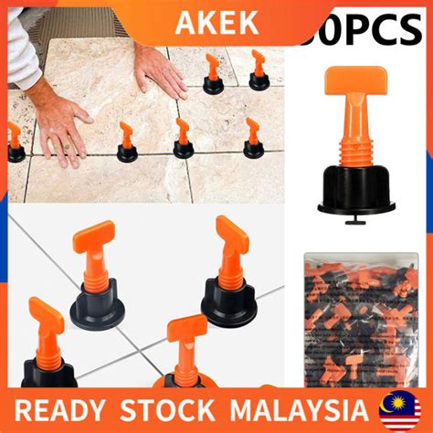 Akek Ready Stock 51pcs Tiles Leveler Spacers Tile Leveling System With Special Wrench Reusable