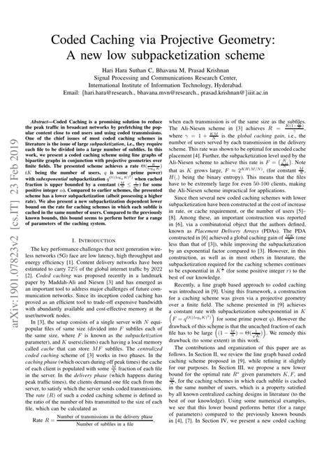 Pdf Coded Caching Via Projective Geometry A New Low Subpacketization Scheme
