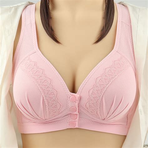 Dyfzdhu Bras For Women Fashion Sexy Lace Front Buckle Underwear Without