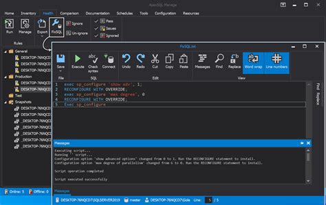 apexsql manage 2020 screen shot tour