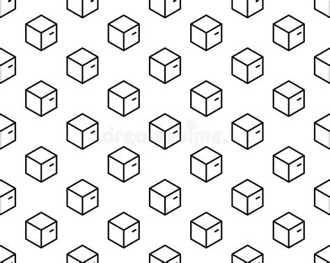 Isometric Monochrome Cube Pattern Stock Illustrations 1324 Isometric