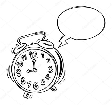 Alarm Clock With Bubble Speech Stock Vector Image By ©mhatzapa 12351595