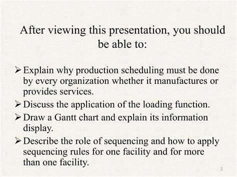 Schedulingproduction And Operations Management Systemsppt