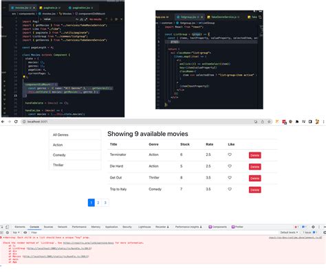 React 1614 Course Shows Keys Error On Mine Not On Moshs React Code With Mosh Forum