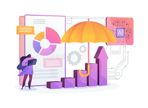 ai powered risk modeling abstract concept vector illustration stock