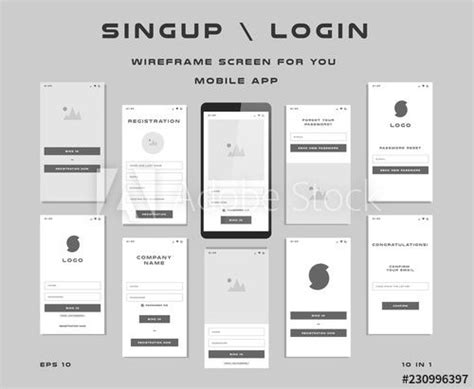 Mobile App Ui Kit With 10 Screens
