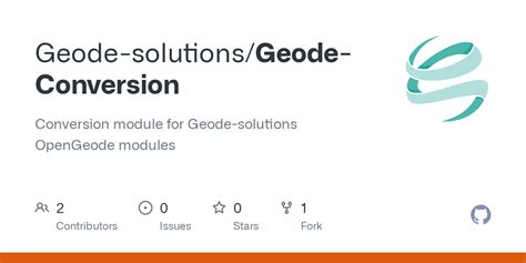 GitHub Geode Solutions Geode Conversion Conversion Module For Geode Solutions OpenGeode Modules