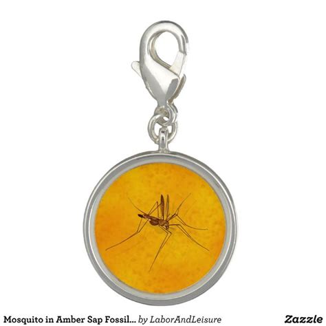 Mosquito In Amber Sap Fossil Replica Prehistoric Charm Zazzle Mosquito In Amber Sap Fossil Replica Prehistoric Charm Zazzle