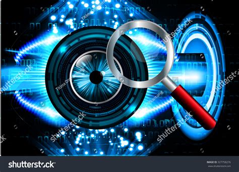 Magnifying Glass Scanning Identifying Computer Virus Stock Vector Royalty Free 327758276