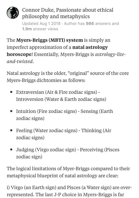 “mbti Is An Imperfect Version Of Astrology” Mbti