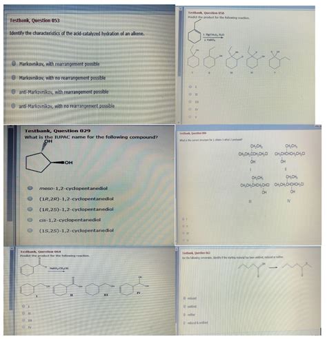 Solved Testbank Question 050 Predict The Product For The