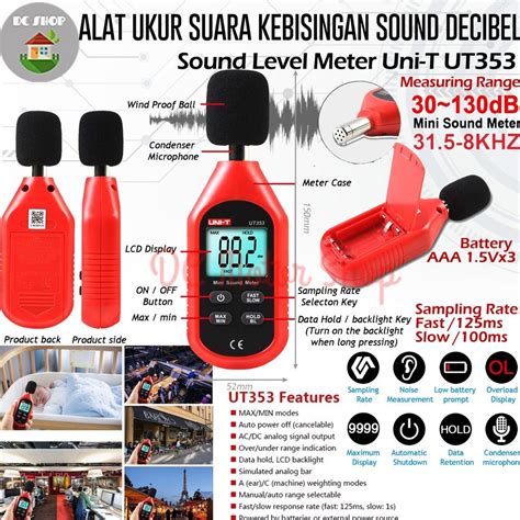 Jual Kiyos Sound Level Meter Uni T Ut353 Alat Ukur Suara Kebisingan Sound Decibel Kb004 Shopee