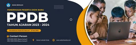 Kumpulan Desain Template Ppdb Terbaru Editable Powerpoint Ppt Banner Ppdb Poster Ppdb