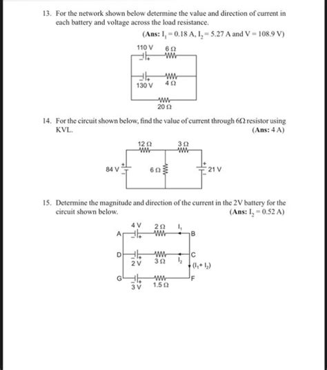 Solved 12 For The Circuit Shown Determine Below Determine
