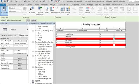 How To Manually Highlight Rows Within A Revit Schedule With Colour