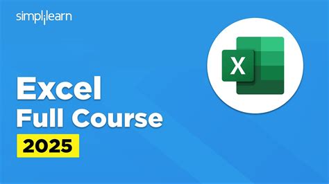Excel Full Course 2025 Excel Tutorial For Beginners Microsoft Excel
