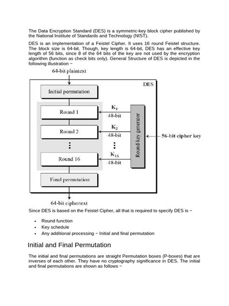 Unit V The Data Encryption Standard Pdf Cipher Cryptanalysis