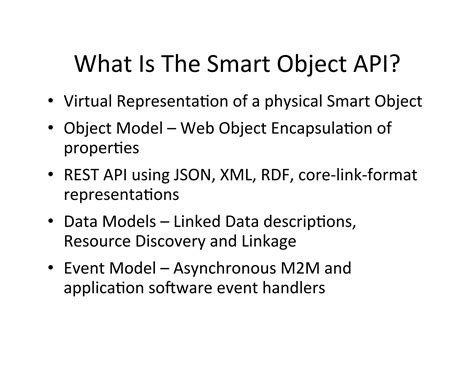 Iot Toolkit And The Smart Object Api Architecture For Interoperability Ppt