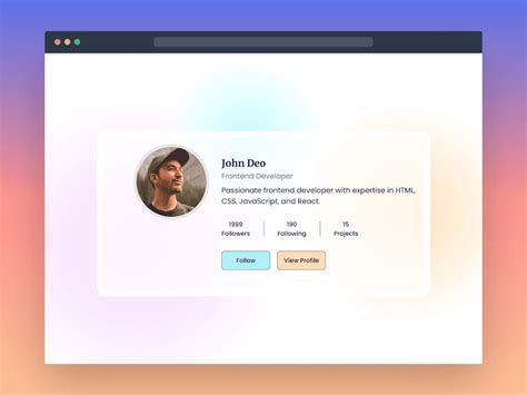 Frontendpro Challenge Profile Card Component